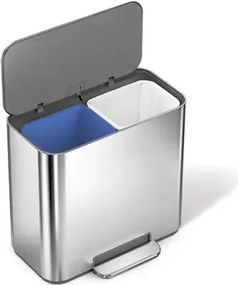SIMPLEHUMAN Pedálový odpadkový koš DUAL MINI / Tříděný odpad / 15 l /