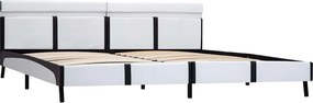 Rám postele s LED světlem bílý umělá kůže 180 x 200 cm 280301
