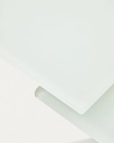 Rozkládací jídelní stůl s přídavnou deskou se skleněnou deskou 90x160 cm Atminda – Kave Home