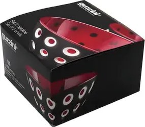Guzzini LE MURRINE černá, bílá, červená / Miska / sada 2 ks / 12,5 cm