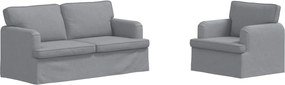 Set pohovek 2 ks Světle šedá textil 3407560