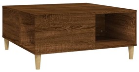 Konferenční stolek hnědý dub 80 x 80 x 36,5 cm kompozitní dřevo - Default Title