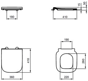 Ideal Standard i.life S - WC sedátko ultra ploché Soft Close, bílá T532901