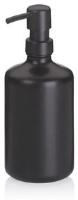 KELA Dávkovač mýdla Leonie keramický černý 20,0 cm 8,5 cm  500,0 ml
