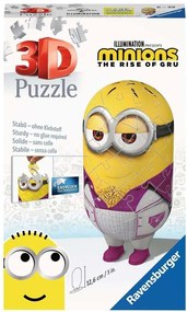 3d puzzle ravensburger 3d puzzle 112296 mimoni 2 postavička - disco 54 dílků