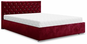 Manželská postel 160 cm Kerry (bordó) (s roštem a úložným prostorem). 1047017