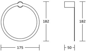 Mexen Base, prstenový držák na ručníky, chromová, 7088232-00