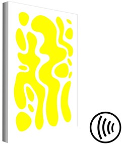 Obraz Geometrická abstrakce (1-dílný) - žluté tekuté tvary a formy