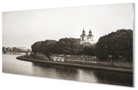 akrylový obraz Krakow River bridge 100x50 cm