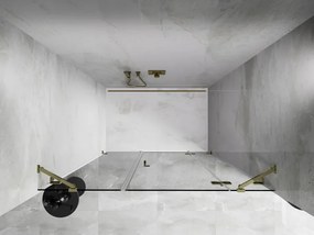 Mexen Lunar, pravé otočné sprchové dveře 160 cm, čiré sklo, zlatý profil, 834S-160-050-50-00-P