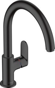 Hansgrohe Vernis Blend M35, kuchyňská páková baterie 210 s otočným výtokem, černá matná, HAN-71870670