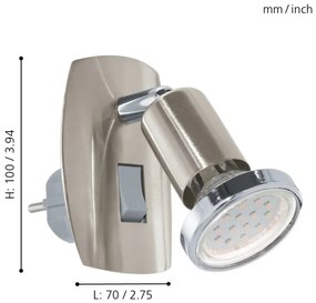 Eglo 92924 - LED svítidlo do zásuvky MINI 4 1xGU10-LED/3W/230V