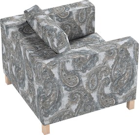 Potah na křesko IKEA Karlanda, krátký barva vícebarevná látka pletený vzor, vzorované