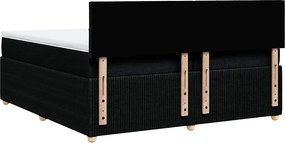 Box spring postel s matrací černá 200x200 cm textil 3287565