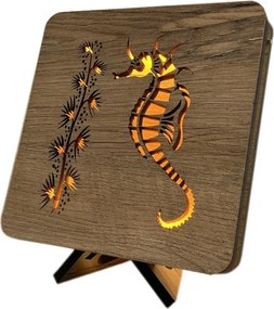 Li-Go "Mořský koník" lampa 19x19 cm provedení povrchu: dub