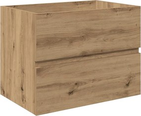 Umyvadlová skříňka s vestavěným umyvadlem a baterie dub artisan 3328932