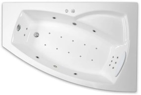 Arttec Thaleila Flat 160 x 105 cm PAN04383 vana hydromasážní akrylátová pravá