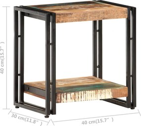 Odkládací stolek 40 x 30 x 40 cm masivní recyklované dřevo 320684