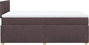 Box spring postel s matrací tmavě hnědá 120x200 cm textil 3286650