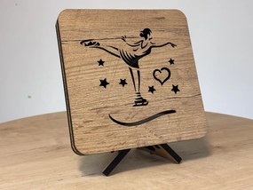 Li-Go "Krasobruslařka" lampa 19x19cm provedení povrchu: dub