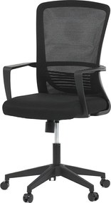 Autronic Židle kancelářská, černá MESH, plastový kříž KA-S249 BK