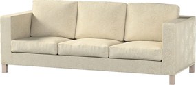 Potah na pohovku IKEA  Karlanda 3-místná nerozkládací, krátký barva béžová látka lesklé, pletený vzor, vzorované
