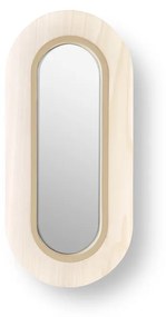 Oválné zrcadlové svítidlo ze dřevěné dýhy Lens Oval Wall  Oválné zrcadlové svítidlo ze dřevěné dýhy Lens Oval Wall Barva svítidla: Matná bílá, Dekor:…