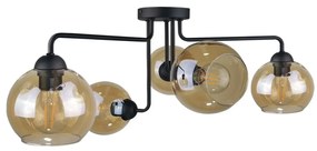 Keter Lighting Přisazený lustr MONDE BLACK 5xE27/60W/230V KE0014