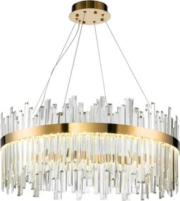 Závěsný LED křišťálový lustr APP1515-CP60 zlatý