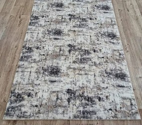 HU Šedo-bílý-béžový koberec Plush Deluxe s protiskem Rozměr: 50x80 cm