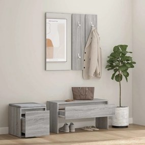 Sada nábytku do předsíně šedá sonoma kompozitní dřevo 3120195