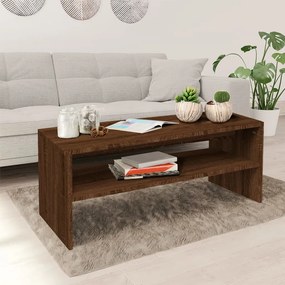 Konferenční stolek hnědý dub 100 x 40 x 40 cm kompozitní dřevo - Default Title