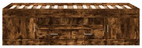 Válenda se zásuvkami kouřový dub 100 x 200 cm kompozitní dřevo,  3280241