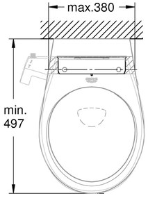 Grohe Bau Ceramic - Sprchová toaletní deska, bílá 39648SH0