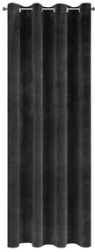 ZATEMŇOVACÍ ZÁVĚS NA KROUŽCÍCH RIA 140X250 CM ČERNÁ