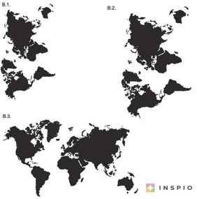 INSPIO Samolepka na zeď - Mapa světa ve vlastní barvě a velikosti