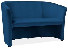 Pohovka Cuba Velvet, dvojsedák, modrá