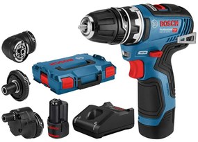 Bosch Nářadí - 12V AKU vrtací šroubovák s příslušenstvím, 2x aku 3,0 Ah Li-Ion, nabíječka 06019H3000