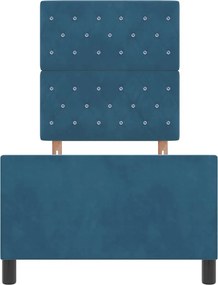 Postel s boxspringem s čelo Tmavě modrá 80 x 200 cm samet 3344841