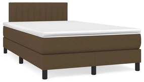 Box spring postel s matrací tmavě hnědá 120x190 cm textil 3269740