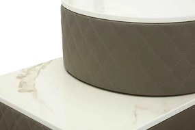 Designový toaletní stolek s taburetkou Pembroke II šedý