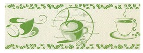 Bordura papírová Šálek kávy zelený - šířka 7,8cm x délka 5m