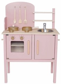 Dětská dřevěná kuchyně - růžová