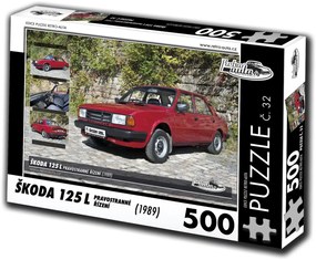 Puzzle retro-auta puzzle č. 32 škoda 125 l (1989) - pravostranné řízení 500 dílků