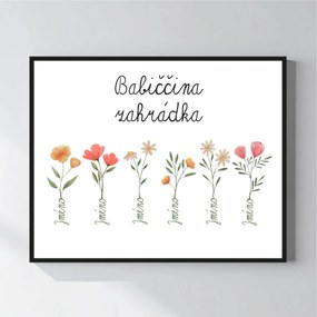 Personalizovaný magický fotoobraz v rámu - 40x50 - květinová zahrádka