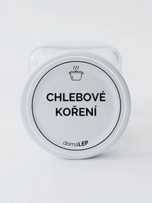 Samolepka na kořenky CHLEBOVÉ KOŘENÍ průhledná 5 cm tučné písmo