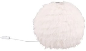 Krémová stolní lampa (výška 24 cm) Furry – Trio