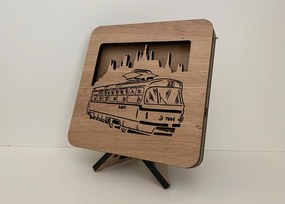 Li-Go "Tramvaj" lampa 19x19cm provedení povrchu: dub