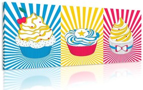 Obraz pop art cupcakes Varianta: 100x50