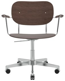 AUDO (MENU) Kancelářská židle Co Task Chair s područkami, Chrome / Dark Oak